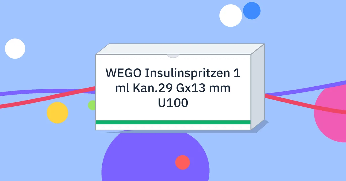 Symbolbild: Packung mit der Aufschrift WEGO Insulinspritzen 1 ml Kan.29 Gx13 mm U100 (PZN 18859390) – Verfügbarkeit und Bezug in Apotheken in Frankfurt am Main