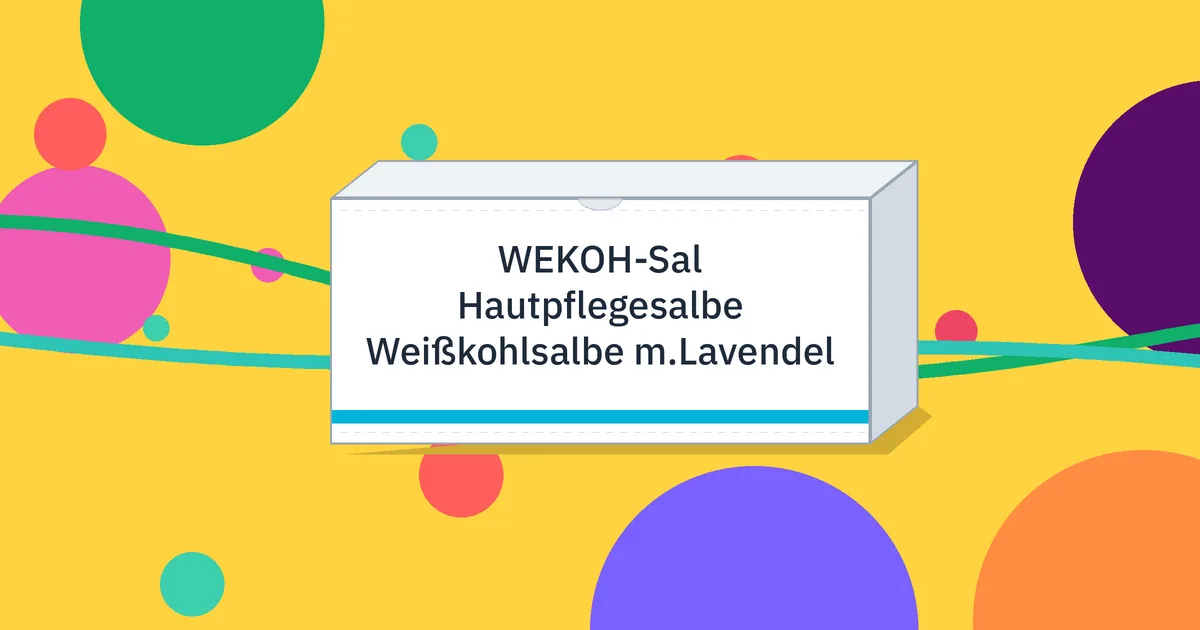 Symbolbild: Packung mit der Aufschrift WEKOH-Sal Hautpflegesalbe Weißkohlsalbe m.Lavendel (PZN 19144256) – Verfügbarkeit und Bezug in Apotheken in Frankfurt am Main