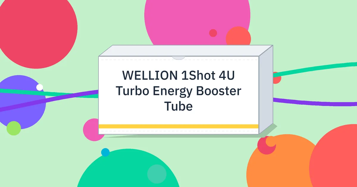 Symbolbild: Packung mit der Aufschrift WELLION 1Shot 4U Turbo Energy Booster Tube (PZN 12385399) – Verfügbarkeit und Bezug in Apotheken in Frankfurt am Main