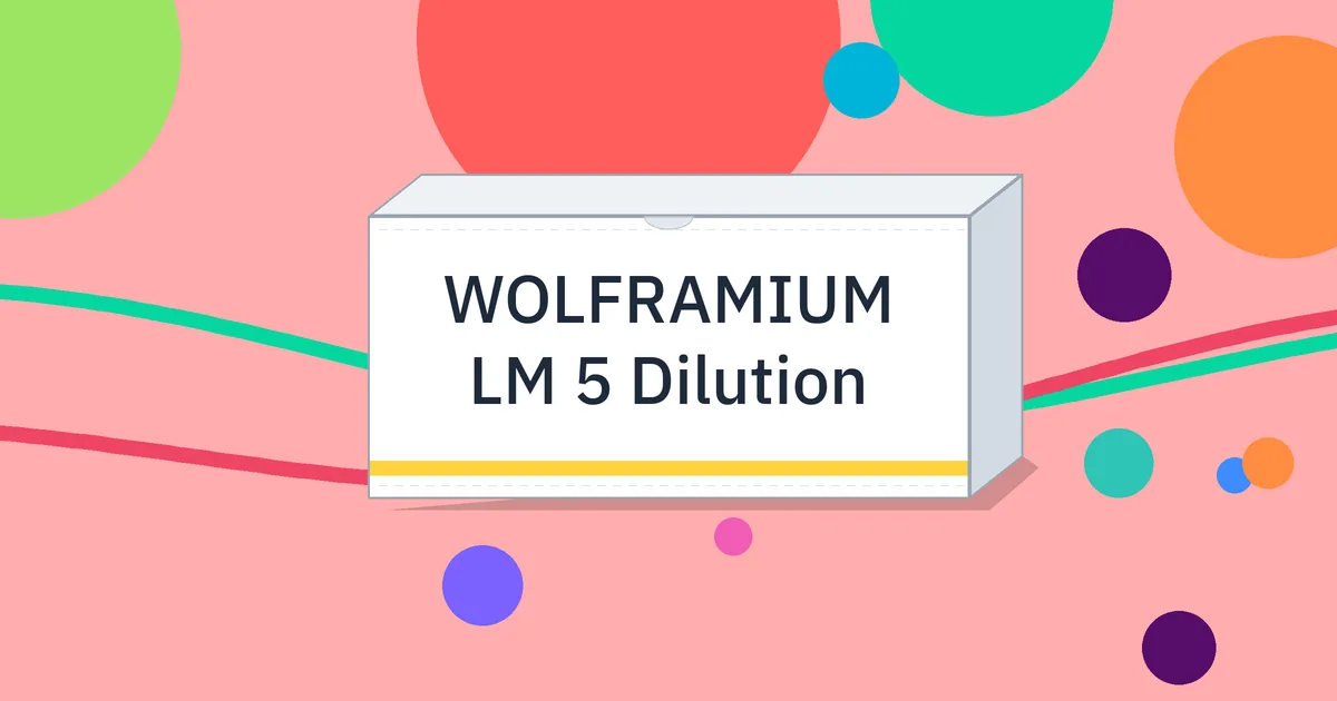 Symbolbild: Packung mit der Aufschrift WOLFRAMIUM LM 5 Dilution (PZN 13280455) – Verfügbarkeit und Bezug in Apotheken in Frankfurt am Main