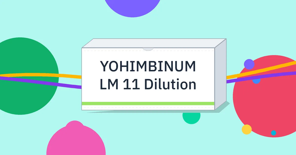 Symbolbild: Packung mit der Aufschrift YOHIMBINUM LM 11 Dilution (PZN 13285984) – Verfügbarkeit und Bezug in Apotheken in Frankfurt am Main