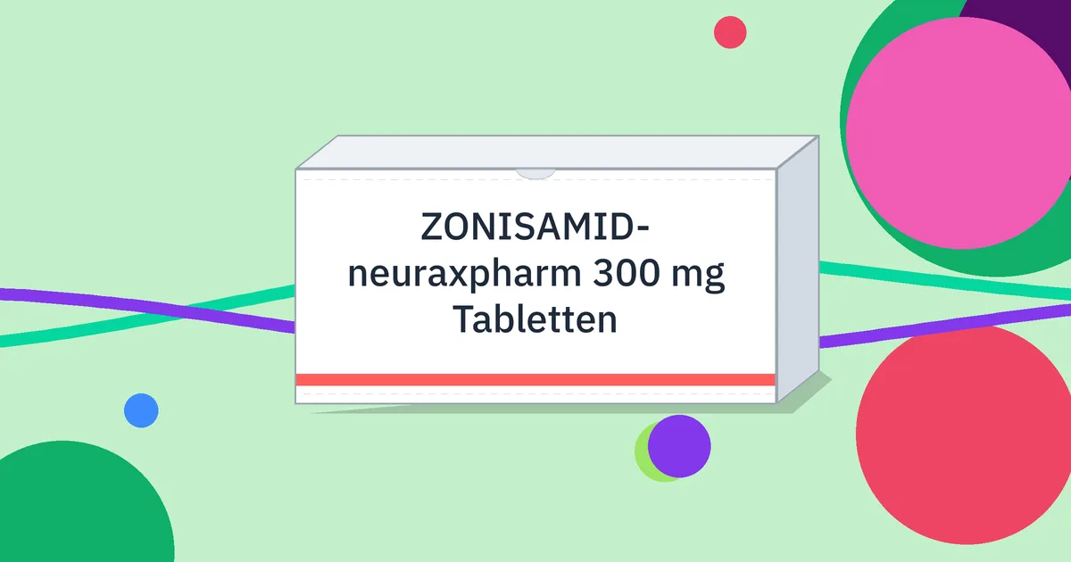 Symbolbild: Packung mit der Aufschrift ZONISAMID-neuraxpharm 300 mg Tabletten (PZN 18135775) – Verfügbarkeit und Bezug in Apotheken in Frankfurt am Main