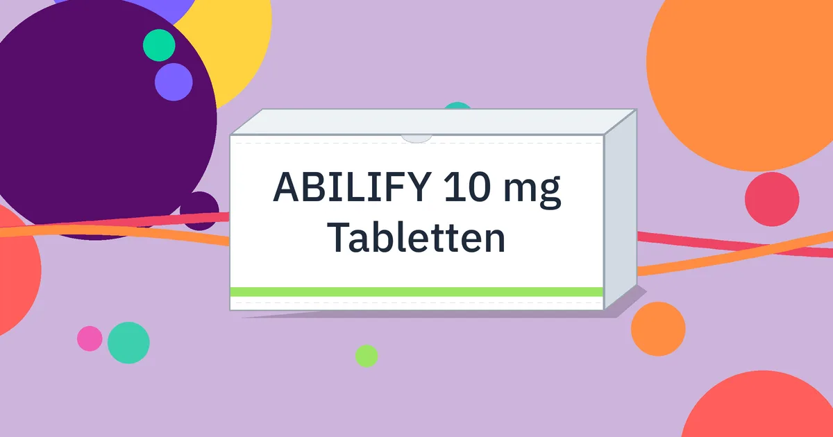 Symbolbild: Packung mit der Aufschrift ABILIFY 10 mg Tabletten (PZN 06080129) – Verfügbarkeit und Bezug in Apotheken in Frankfurt am Main
