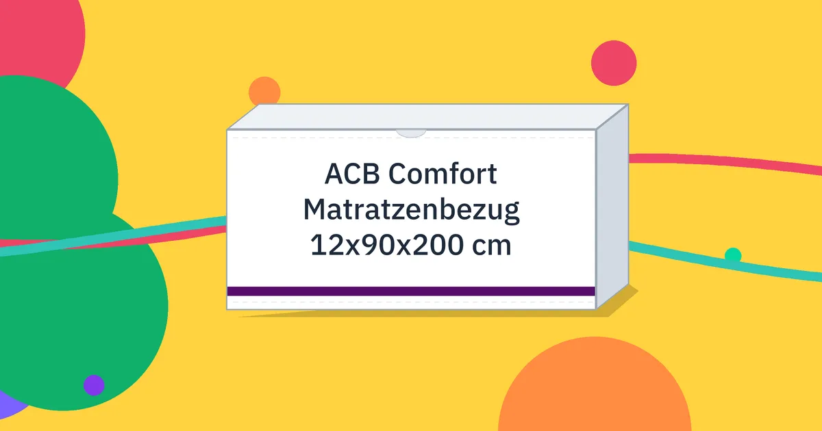 Symbolbild: Packung mit der Aufschrift ACB Comfort Matratzenbezug 12x90x200 cm (PZN 04117383) – Verfügbarkeit und Bezug in Apotheken in Frankfurt am Main