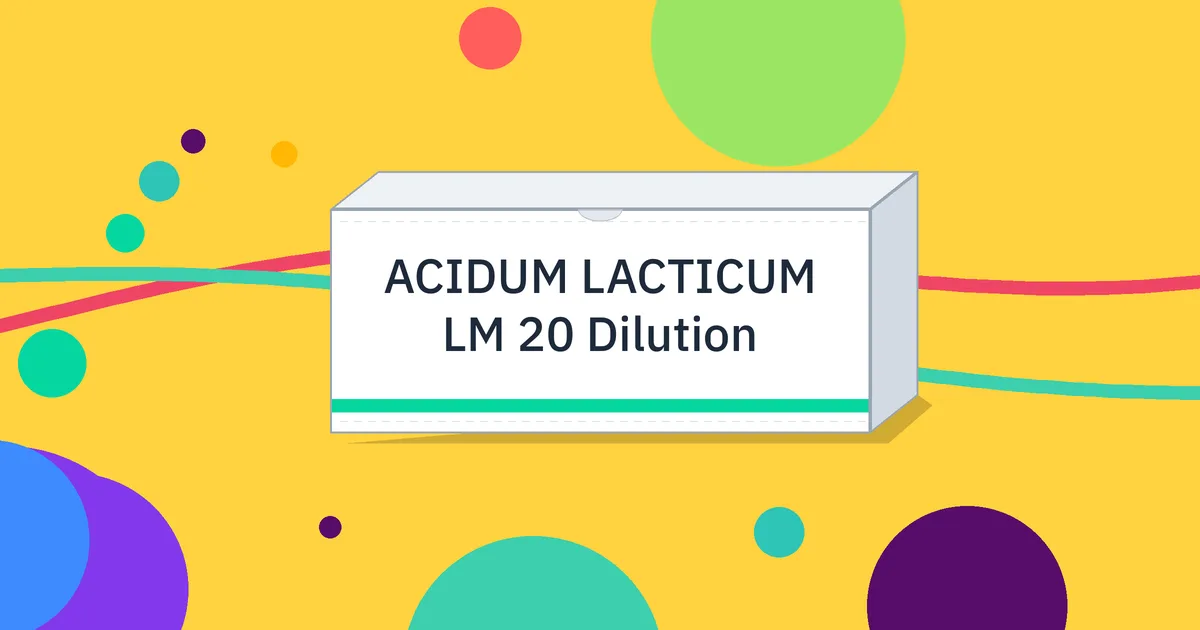 Symbolbild: Packung mit der Aufschrift ACIDUM LACTICUM LM 20 Dilution (PZN 13279446) – Verfügbarkeit und Bezug in Apotheken in Frankfurt am Main