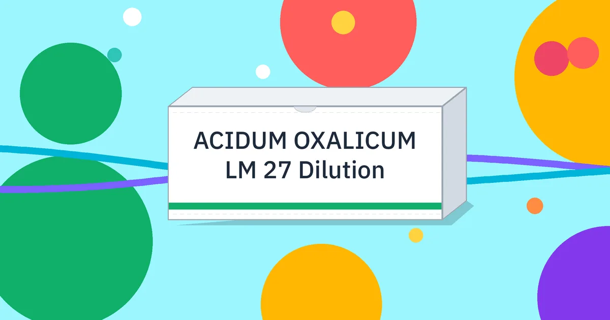 Symbolbild: Packung mit der Aufschrift ACIDUM OXALICUM LM 27 Dilution (PZN 13281360) – Verfügbarkeit und Bezug in Apotheken in Frankfurt am Main