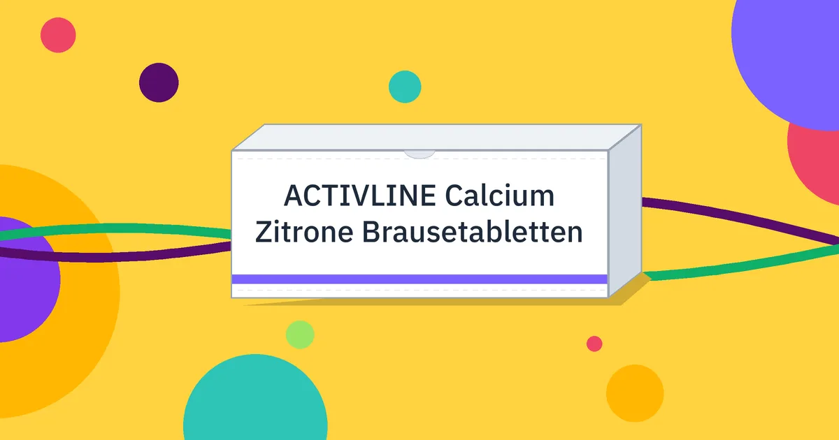 Symbolbild: Packung mit der Aufschrift ACTIVLINE Calcium Zitrone Brausetabletten (PZN 08717298) – Verfügbarkeit und Bezug in Apotheken in Frankfurt am Main