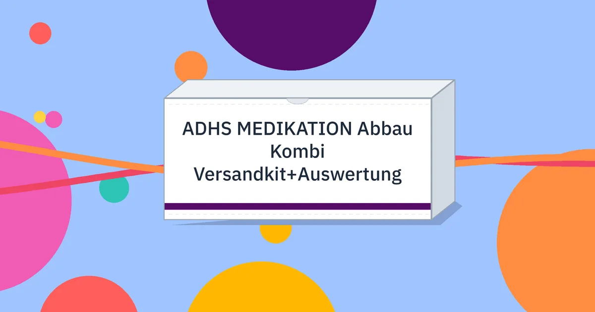 Symbolbild: Packung mit der Aufschrift ADHS MEDIKATION Abbau Kombi Versandkit+Auswertung (PZN 16740058) – Verfügbarkeit und Bezug in Apotheken in Frankfurt am Main