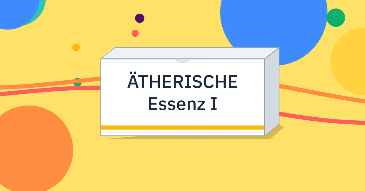 Symbolbild: Packung mit der Aufschrift ÄTHERISCHE Essenz I (PZN 00353997) – Verfügbarkeit und Bezug in Apotheken in Frankfurt am Main