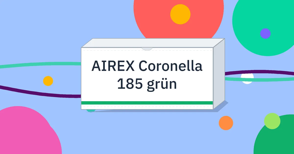 Symbolbild: Packung mit der Aufschrift AIREX Coronella 185 grün (PZN 13058107) – Verfügbarkeit und Bezug in Apotheken in Frankfurt am Main