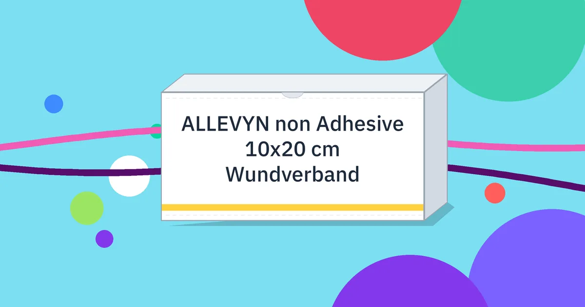 Symbolbild: Packung mit der Aufschrift ALLEVYN non Adhesive 10x20 cm Wundverband (PZN 18034525) – Verfügbarkeit und Bezug in Apotheken in Frankfurt am Main