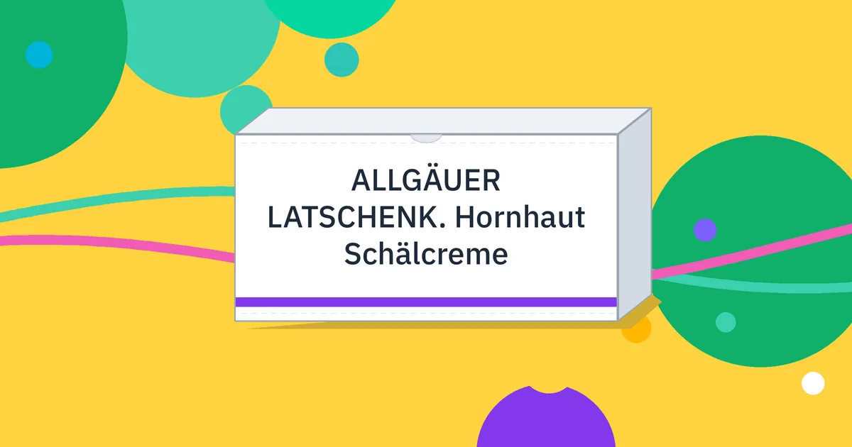 Symbolbild: Packung mit der Aufschrift ALLGÄUER LATSCHENK. Hornhaut Schälcreme (PZN 09536334) – Verfügbarkeit und Bezug in Apotheken in Frankfurt am Main