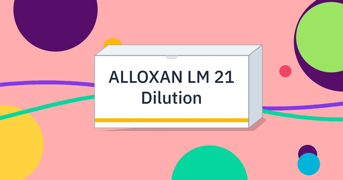 Symbolbild: Packung mit der Aufschrift ALLOXAN LM 21 Dilution (PZN 13312132) – Verfügbarkeit und Bezug in Apotheken in Frankfurt am Main