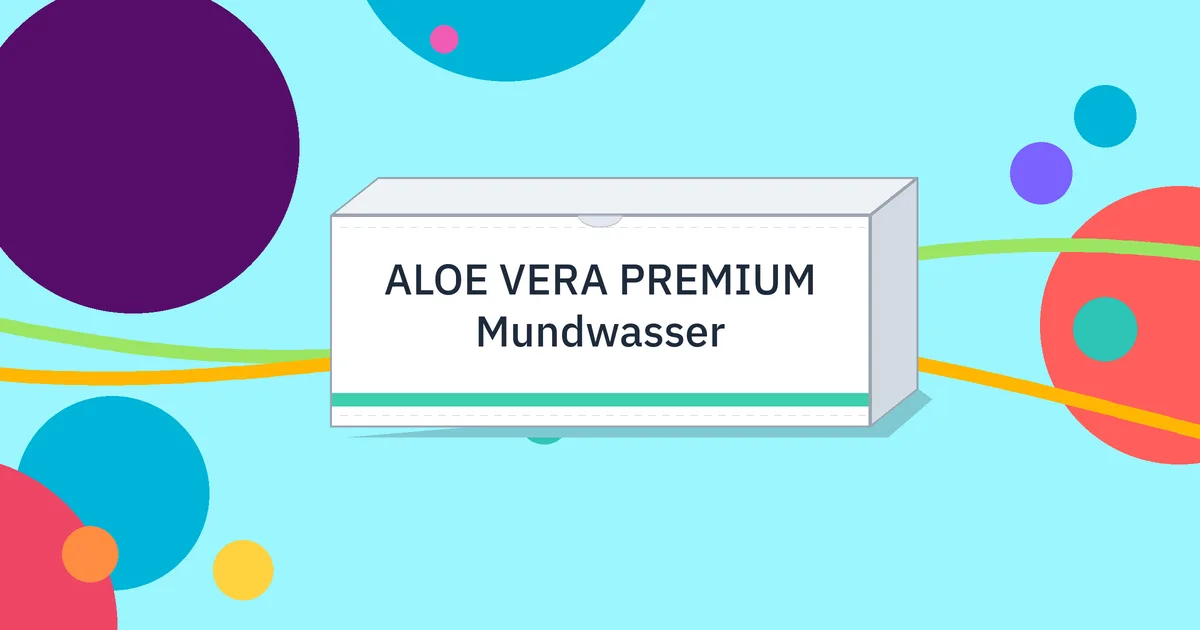 Symbolbild: Packung mit der Aufschrift ALOE VERA PREMIUM Mundwasser (PZN 02398886) – Verfügbarkeit und Bezug in Apotheken in Frankfurt am Main