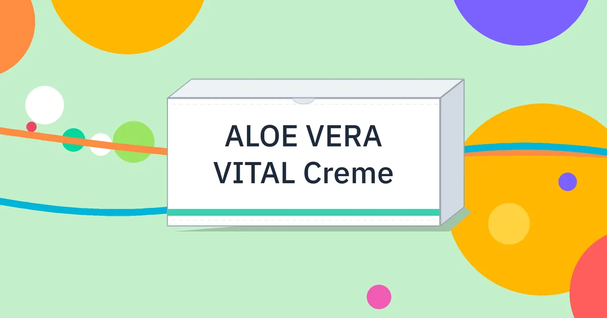 Symbolbild: Packung mit der Aufschrift ALOE VERA VITAL Creme (PZN 03029205) – Verfügbarkeit und Bezug in Apotheken in Frankfurt am Main