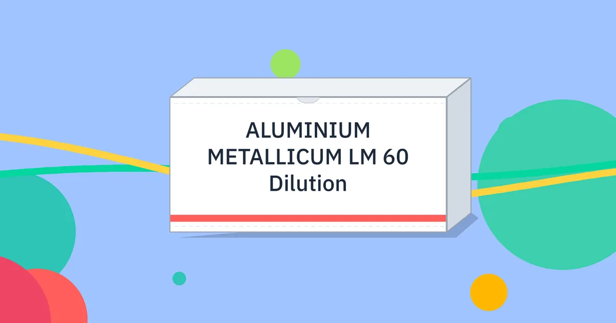 Symbolbild: Packung mit der Aufschrift ALUMINIUM METALLICUM LM 60 Dilution (PZN 12759629) – Verfügbarkeit und Bezug in Apotheken in Frankfurt am Main