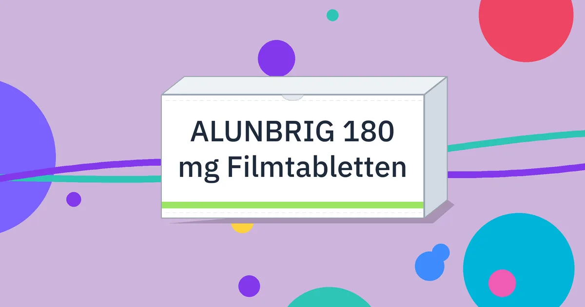 Symbolbild: Packung mit der Aufschrift ALUNBRIG 180 mg Filmtabletten (PZN 19630034) – Verfügbarkeit und Bezug in Apotheken in Frankfurt am Main