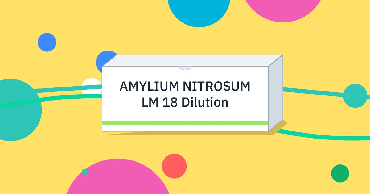 Symbolbild: Packung mit der Aufschrift AMYLIUM NITROSUM LM 18 Dilution (PZN 13326571) – Verfügbarkeit und Bezug in Apotheken in Frankfurt am Main