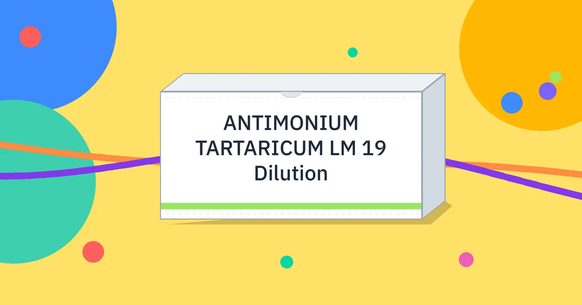 Symbolbild: Packung mit der Aufschrift ANTIMONIUM TARTARICUM LM 19 Dilution (PZN 12764725) – Verfügbarkeit und Bezug in Apotheken in Frankfurt am Main