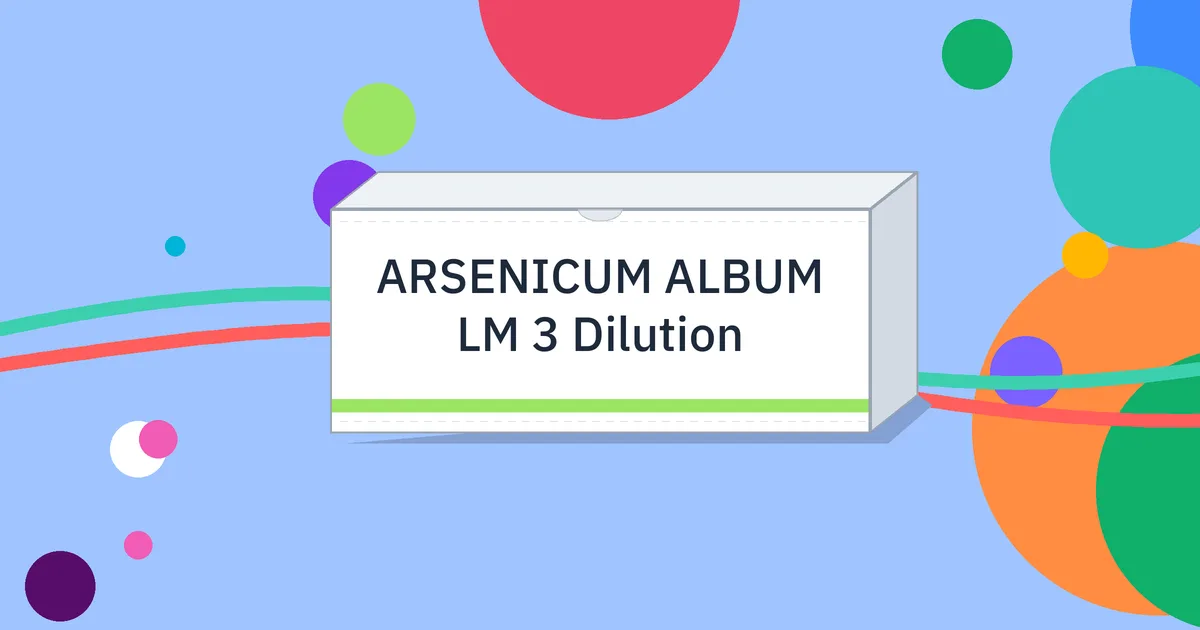 Symbolbild: Packung mit der Aufschrift ARSENICUM ALBUM LM 3 Dilution (PZN 12770789) – Verfügbarkeit und Bezug in Apotheken in Frankfurt am Main
