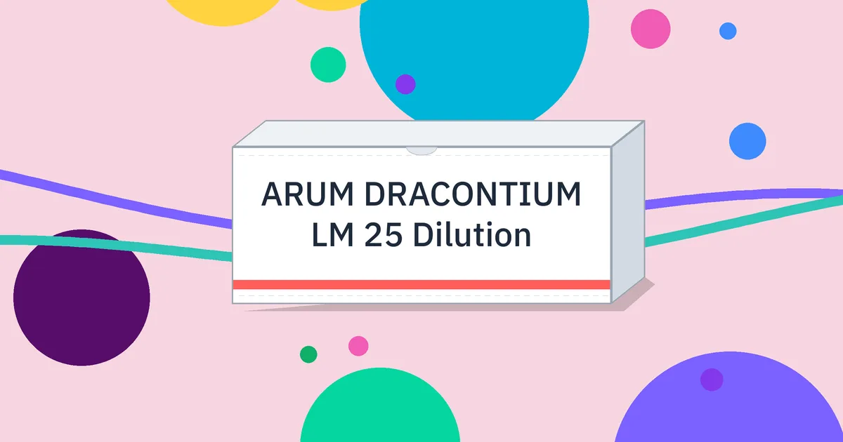 Symbolbild: Packung mit der Aufschrift ARUM DRACONTIUM LM 25 Dilution (PZN 13395454) – Verfügbarkeit und Bezug in Apotheken in Frankfurt am Main