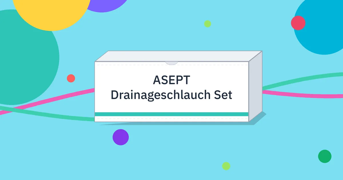 Symbolbild: Packung mit der Aufschrift ASEPT Drainageschlauch Set (PZN 09917651) – Verfügbarkeit und Bezug in Apotheken in Frankfurt am Main