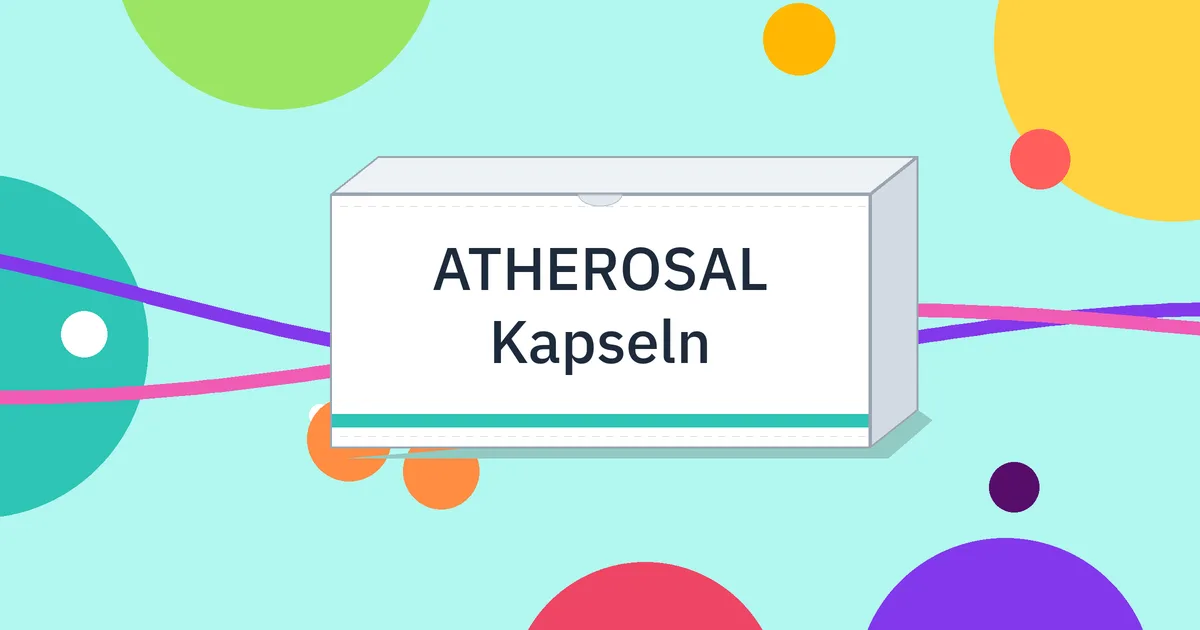 Symbolbild: Packung mit der Aufschrift ATHEROSAL Kapseln (PZN 06636294) – Verfügbarkeit und Bezug in Apotheken in Frankfurt am Main