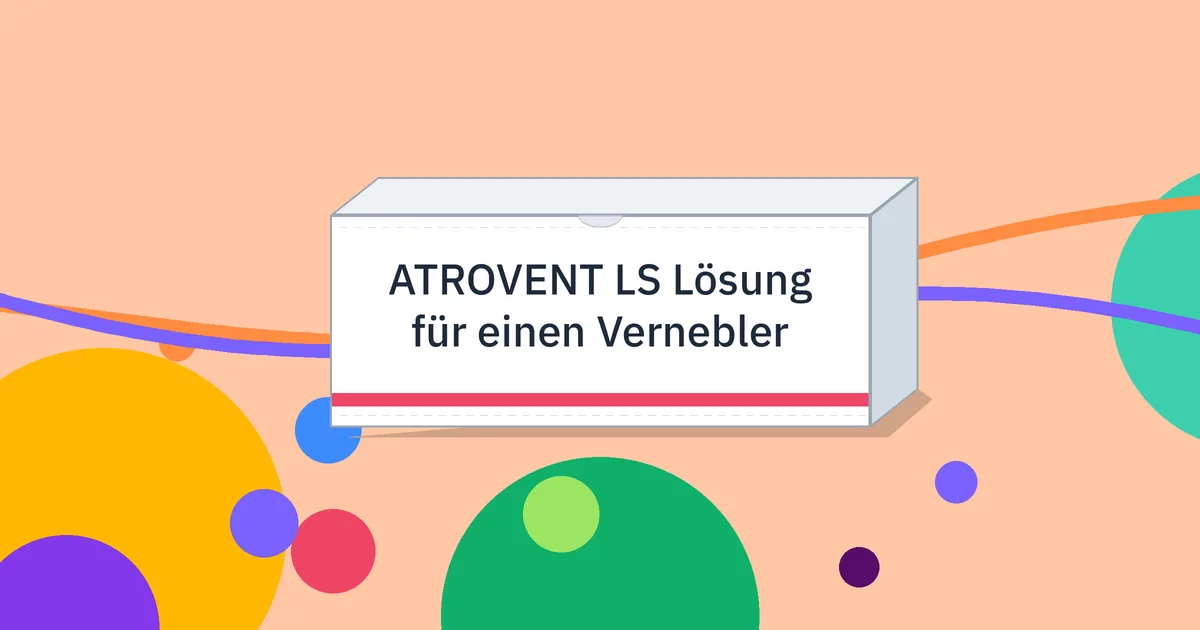 Symbolbild: Packung mit der Aufschrift ATROVENT LS Lösung für einen Vernebler (PZN 00979538) – Verfügbarkeit und Bezug in Apotheken in Frankfurt am Main