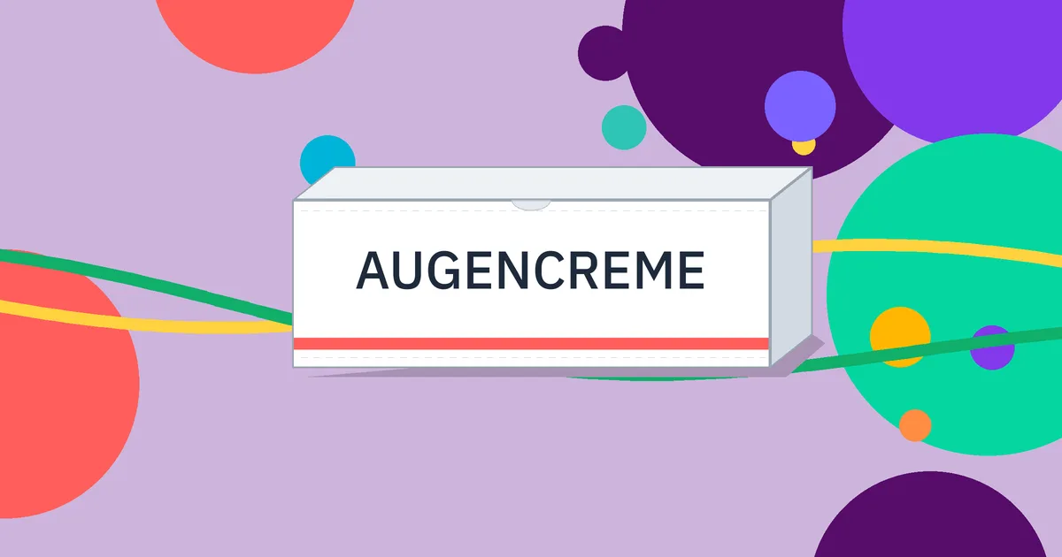 Symbolbild: Packung mit der Aufschrift AUGENCREME (PZN 02762286) – Verfügbarkeit und Bezug in Apotheken in Frankfurt am Main