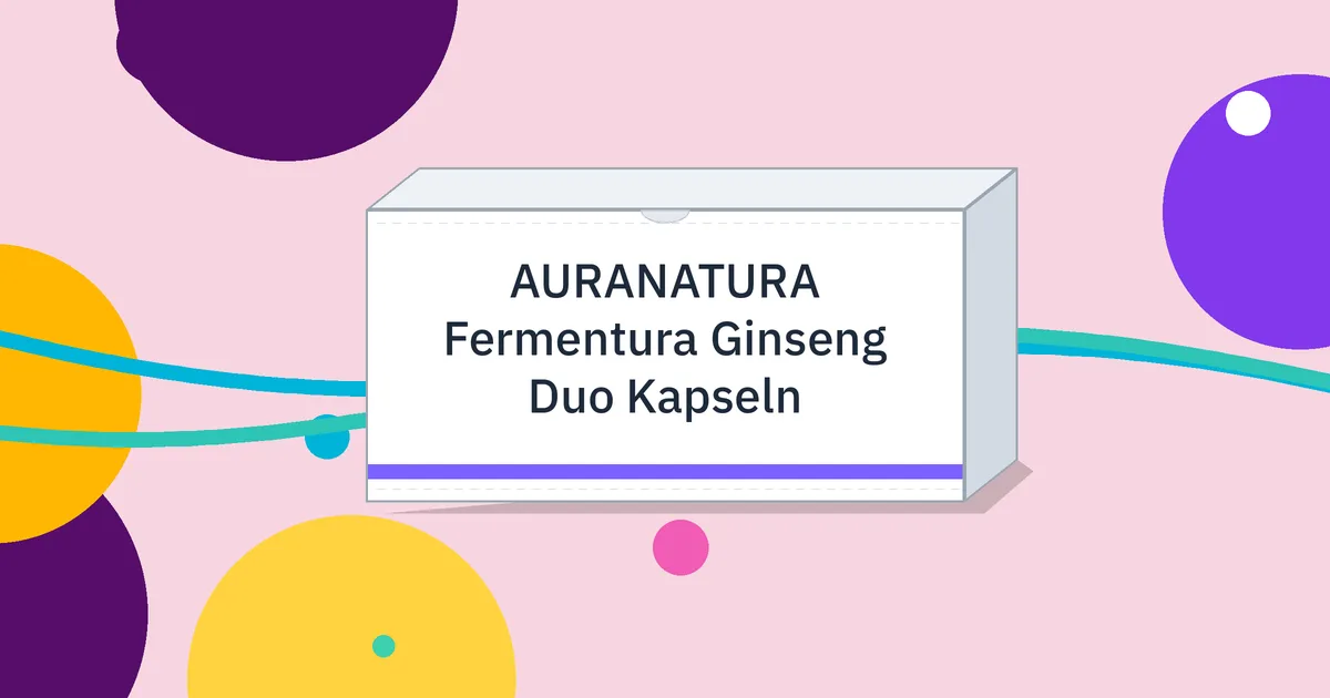 Symbolbild: Packung mit der Aufschrift AURANATURA Fermentura Ginseng Duo Kapseln (PZN 19629953) – Verfügbarkeit und Bezug in Apotheken in Frankfurt am Main