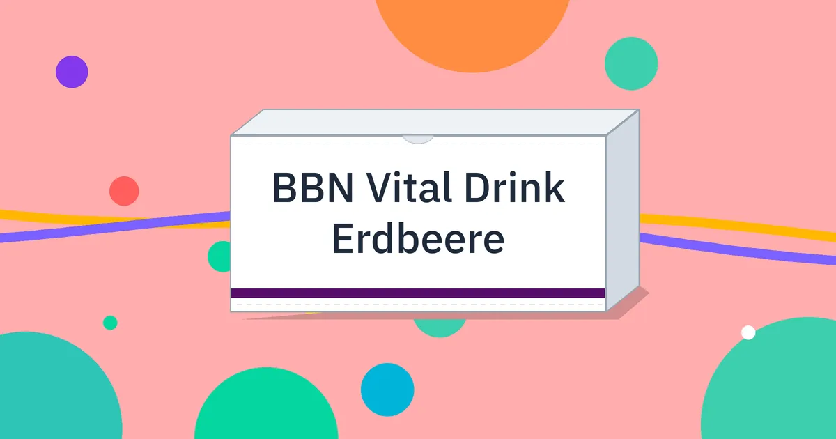 Symbolbild: Packung mit der Aufschrift BBN Vital Drink Erdbeere (PZN 16760983) – Verfügbarkeit und Bezug in Apotheken in Frankfurt am Main