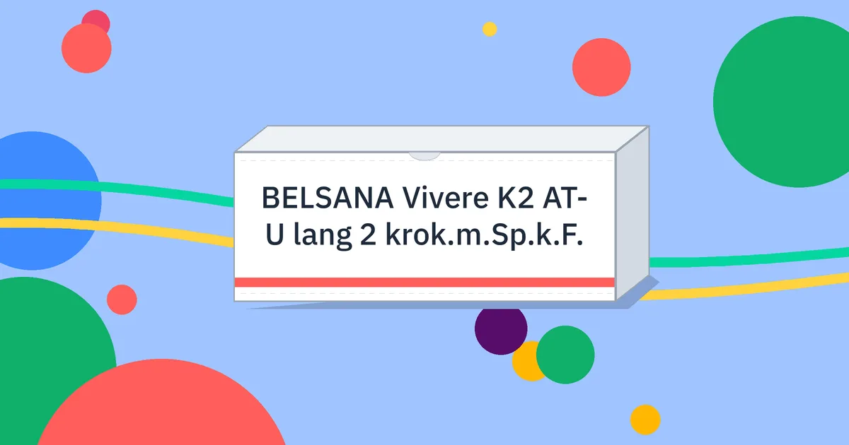 Symbolbild: Packung mit der Aufschrift BELSANA Vivere K2 AT-U lang 2 krok.m.Sp.k.F. (PZN 08536303) – Verfügbarkeit und Bezug in Apotheken in Frankfurt am Main