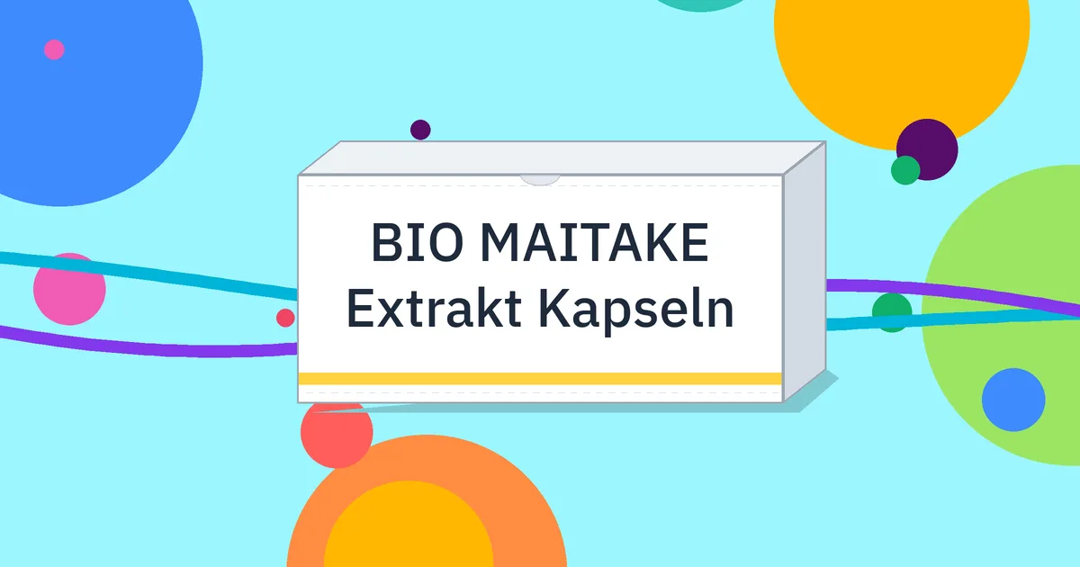 Symbolbild: Packung mit der Aufschrift BIO MAITAKE Extrakt Kapseln (PZN 10790492) – Verfügbarkeit und Bezug in Apotheken in Frankfurt am Main