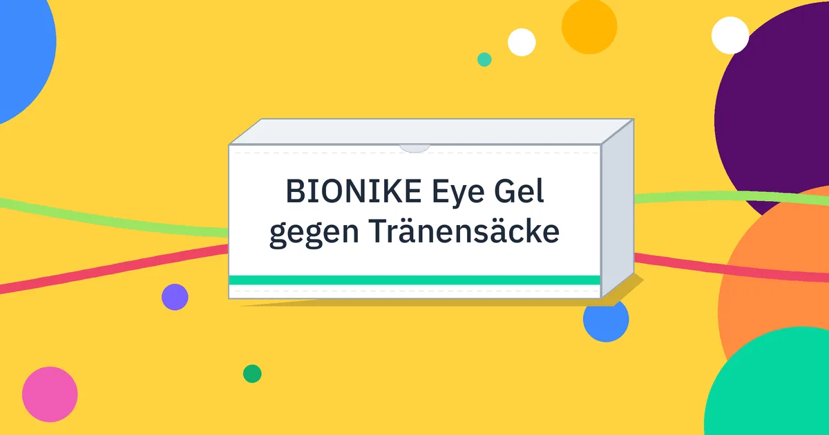 Symbolbild: Packung mit der Aufschrift BIONIKE Eye Gel gegen Tränensäcke (PZN 13751707) – Verfügbarkeit und Bezug in Apotheken in Frankfurt am Main