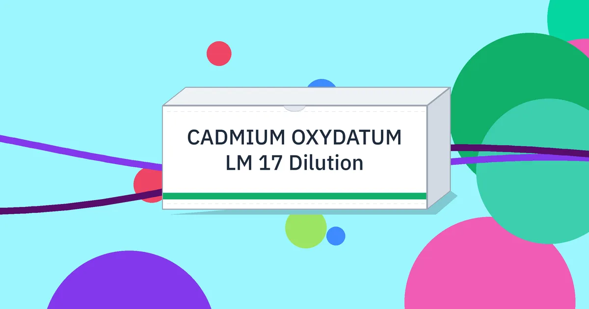 Symbolbild: Packung mit der Aufschrift CADMIUM OXYDATUM LM 17 Dilution (PZN 13401249) – Verfügbarkeit und Bezug in Apotheken in Frankfurt am Main
