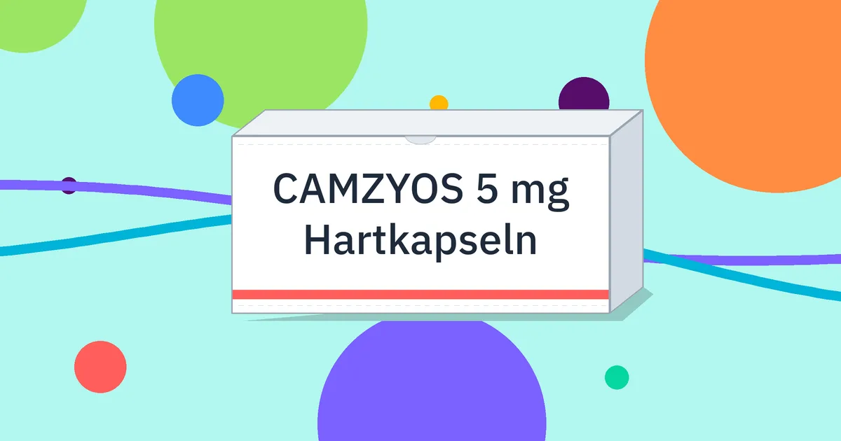 Symbolbild: Packung mit der Aufschrift CAMZYOS 5 mg Hartkapseln (PZN 18030378) – Verfügbarkeit und Bezug in Apotheken in Frankfurt am Main
