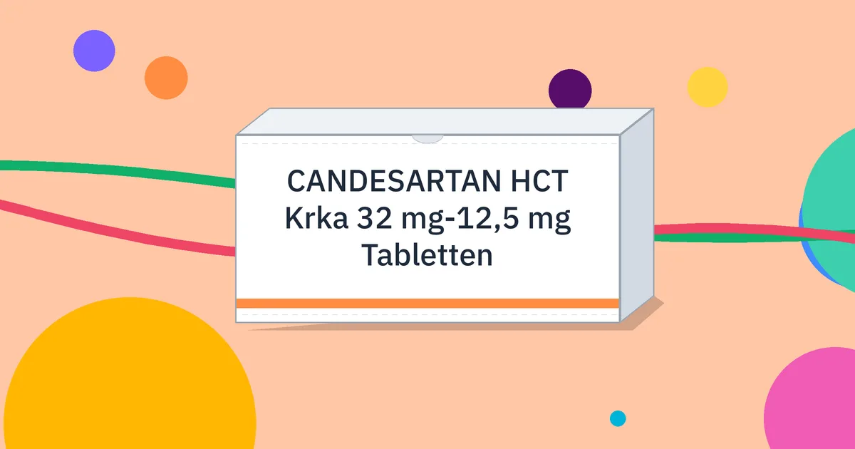 Symbolbild: Packung mit der Aufschrift CANDESARTAN HCT Krka 32 mg-12,5 mg Tabletten (PZN 14272593) – Verfügbarkeit und Bezug in Apotheken in Frankfurt am Main