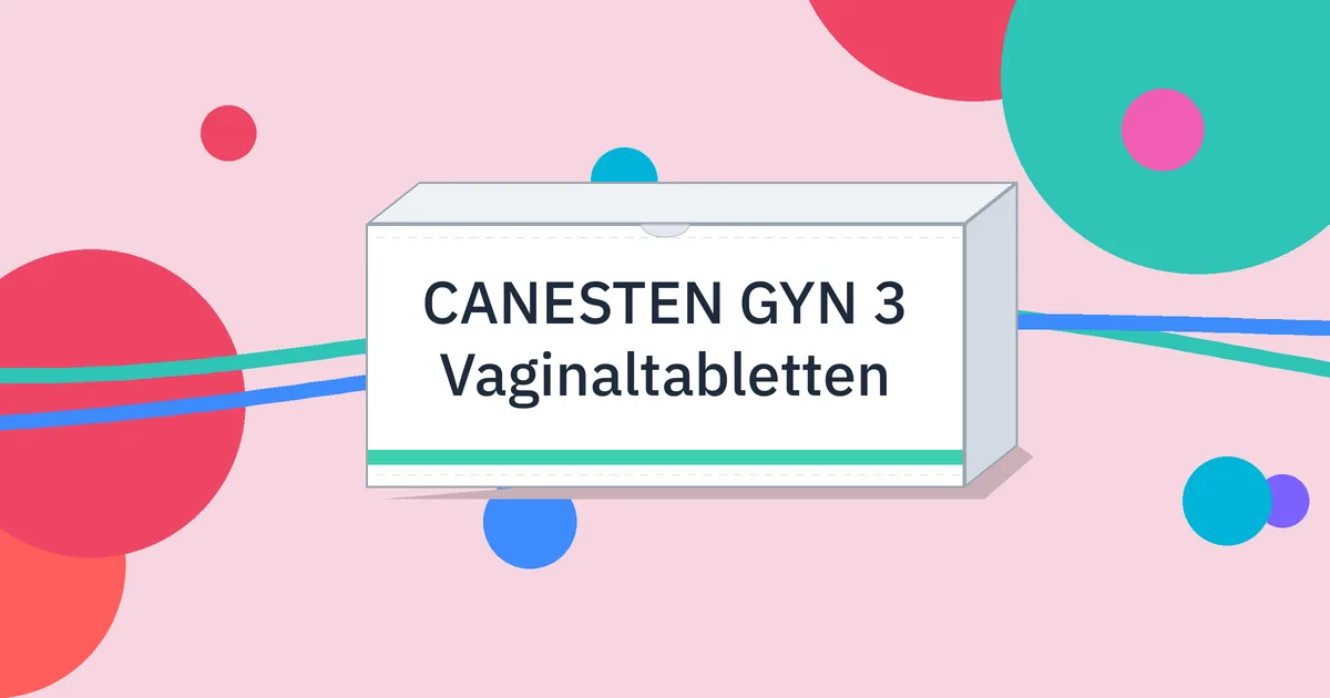 Symbolbild: Packung mit der Aufschrift CANESTEN GYN 3 Vaginaltabletten (PZN 01540313) – Verfügbarkeit und Bezug in Apotheken in Frankfurt am Main