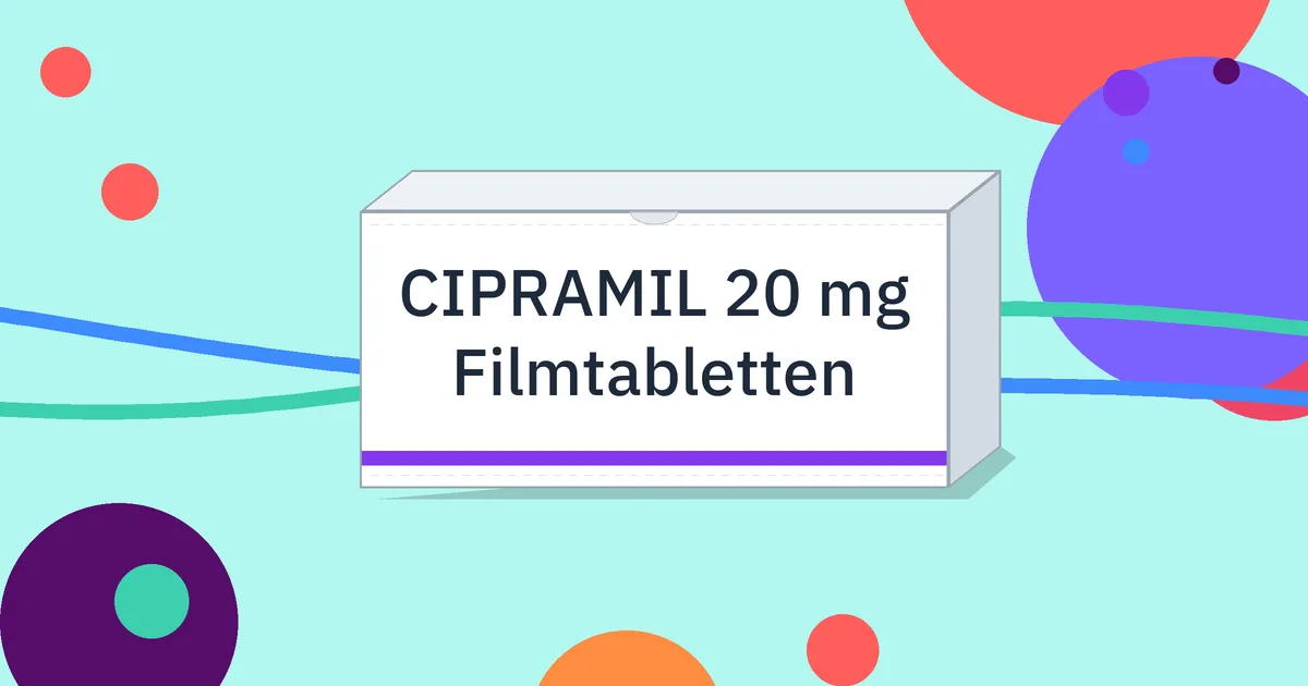 Symbolbild: Packung mit der Aufschrift CIPRAMIL 20 mg Filmtabletten (PZN 07528448) – Verfügbarkeit und Bezug in Apotheken in Frankfurt am Main
