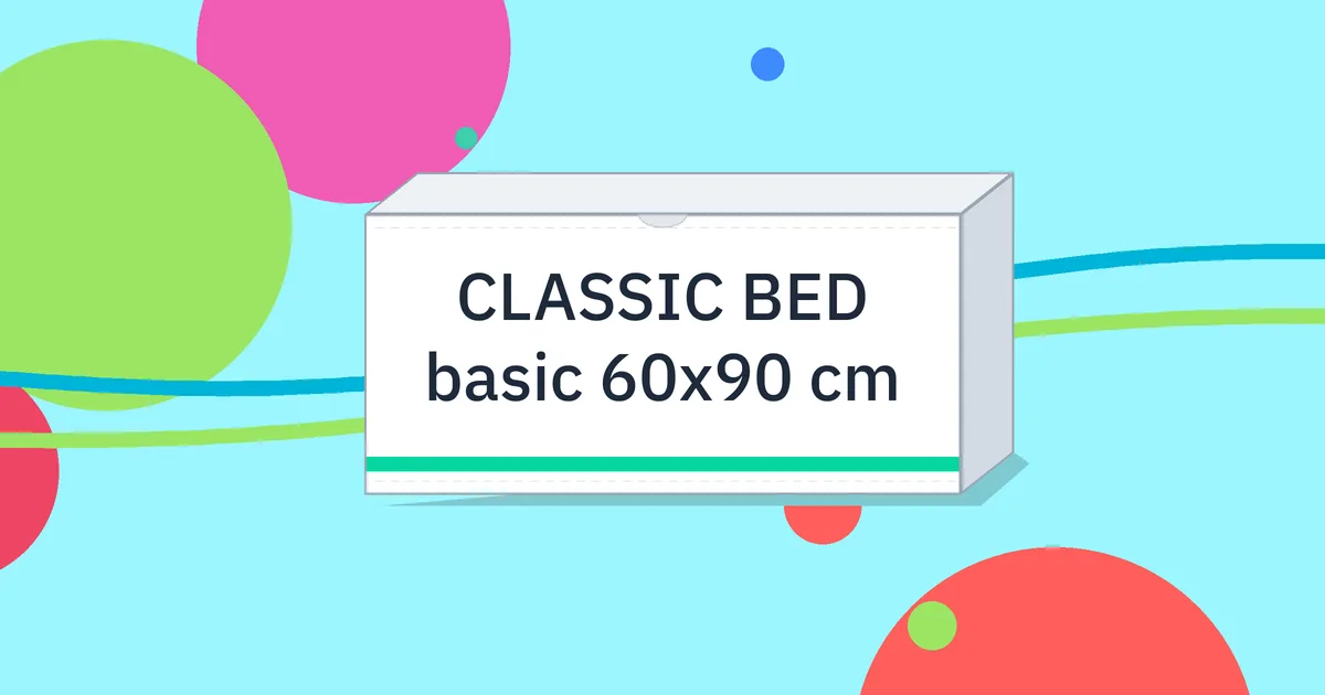 Symbolbild: Packung mit der Aufschrift CLASSIC BED basic 60x90 cm (PZN 15384934) – Verfügbarkeit und Bezug in Apotheken in Frankfurt am Main