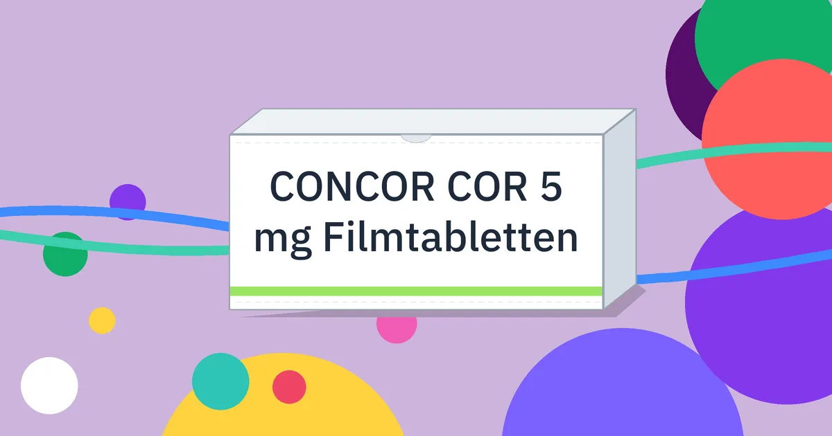 Symbolbild: Packung mit der Aufschrift CONCOR COR 5 mg Filmtabletten (PZN 00630037) – Verfügbarkeit und Bezug in Apotheken in Frankfurt am Main