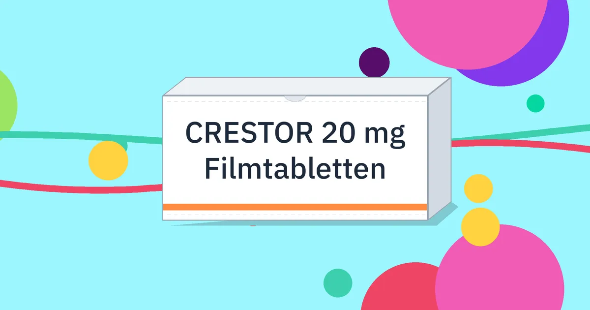 Symbolbild: Packung mit der Aufschrift CRESTOR 20 mg Filmtabletten (PZN 05486510) – Verfügbarkeit und Bezug in Apotheken in Frankfurt am Main