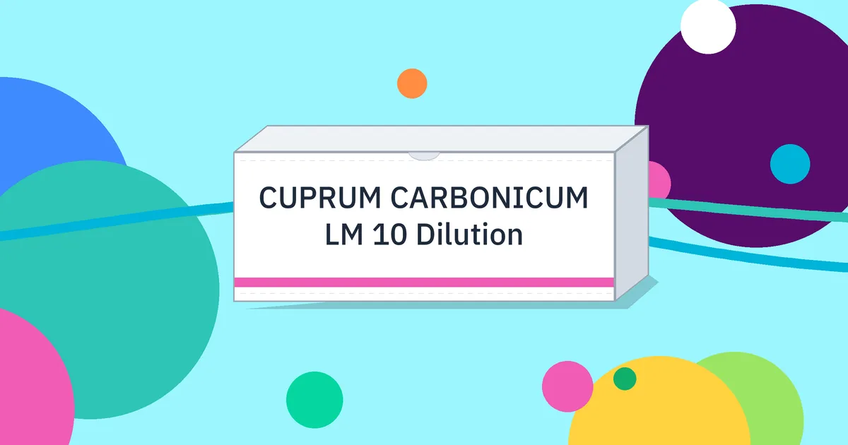 Symbolbild: Packung mit der Aufschrift CUPRUM CARBONICUM LM 10 Dilution (PZN 17853267) – Verfügbarkeit und Bezug in Apotheken in Frankfurt am Main