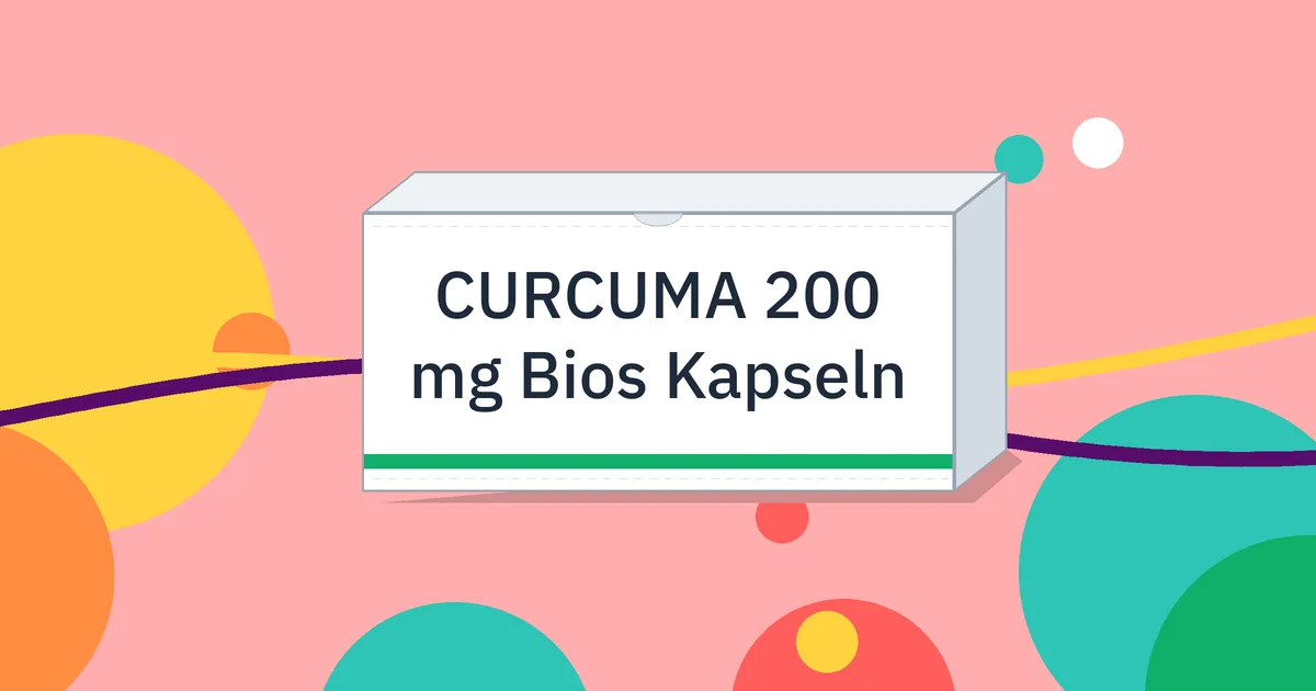 Symbolbild: Packung mit der Aufschrift CURCUMA 200 mg Bios Kapseln (PZN 04462803) – Verfügbarkeit und Bezug in Apotheken in Frankfurt am Main