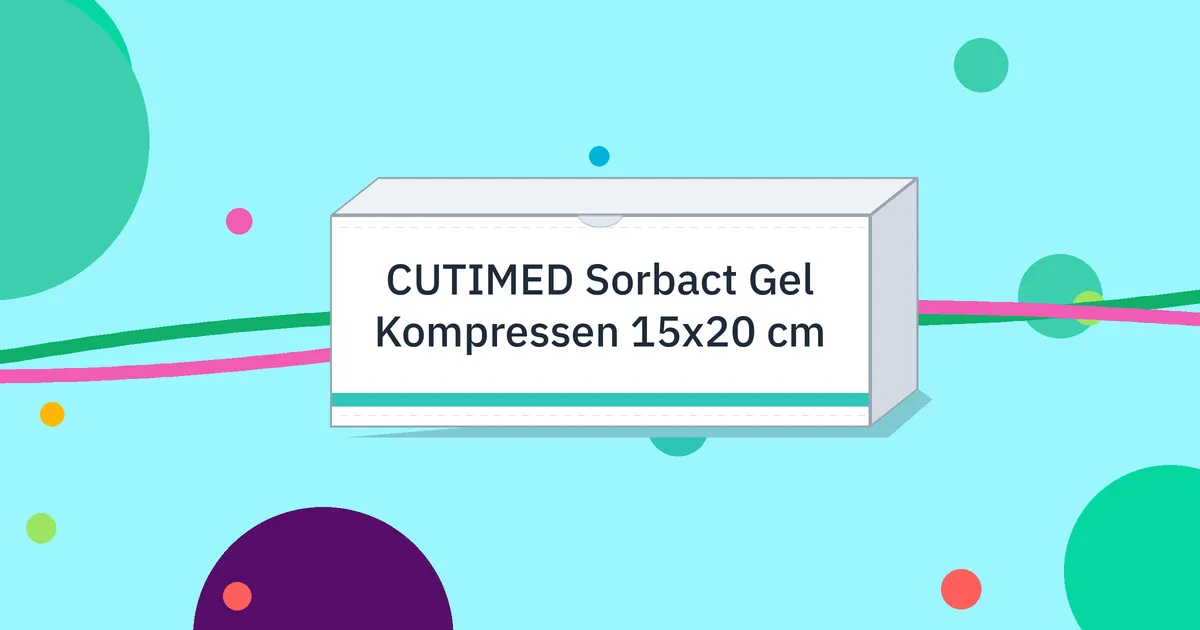 Symbolbild: Packung mit der Aufschrift CUTIMED Sorbact Gel Kompressen 15x20 cm (PZN 17578298) – Verfügbarkeit und Bezug in Apotheken in Frankfurt am Main