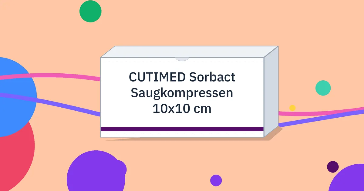 Symbolbild: Packung mit der Aufschrift CUTIMED Sorbact Saugkompressen 10x10 cm (PZN 19439164) – Verfügbarkeit und Bezug in Apotheken in Frankfurt am Main