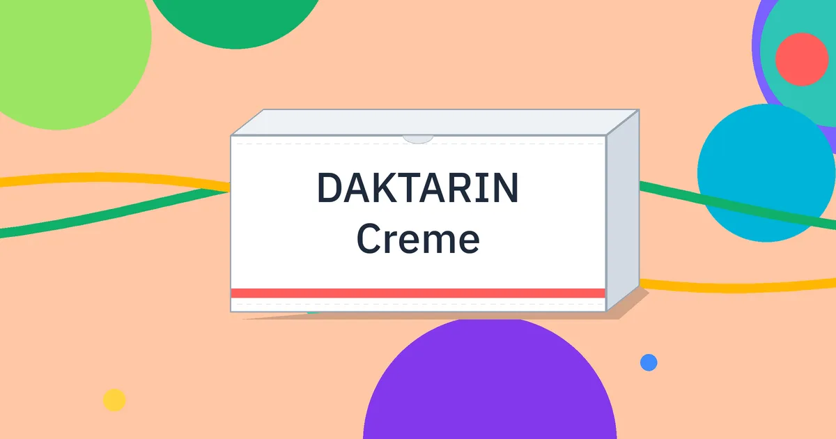 Symbolbild: Packung mit der Aufschrift DAKTARIN Creme (PZN 04289144) – Verfügbarkeit und Bezug in Apotheken in Frankfurt am Main
