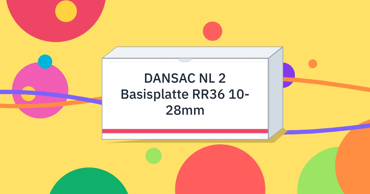 Symbolbild: Packung mit der Aufschrift DANSAC NL 2 Basisplatte RR36 10-28mm (PZN 06559292) – Verfügbarkeit und Bezug in Apotheken in Frankfurt am Main