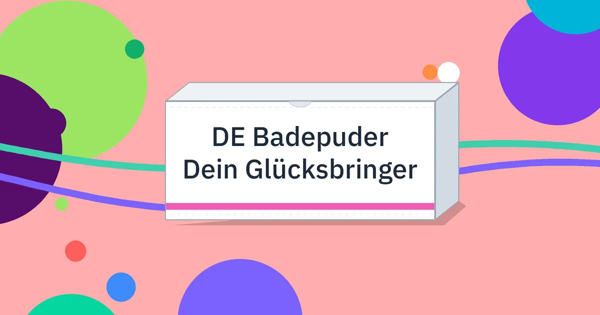 Symbolbild: Packung mit der Aufschrift DE Badepuder Dein Glücksbringer (PZN 18753711) – Verfügbarkeit und Bezug in Apotheken in Frankfurt am Main
