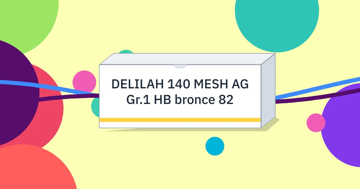 Symbolbild: Packung mit der Aufschrift DELILAH 140 MESH AG Gr.1 HB bronce 82 (PZN 13849501) – Verfügbarkeit und Bezug in Apotheken in Frankfurt am Main